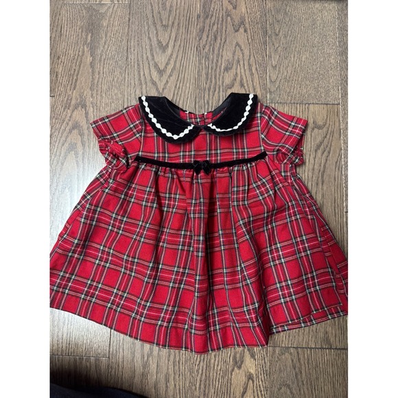 Jessica Ann | Dresses | Vintage Jessica Ann Red Plaid Velvet Collar ...
